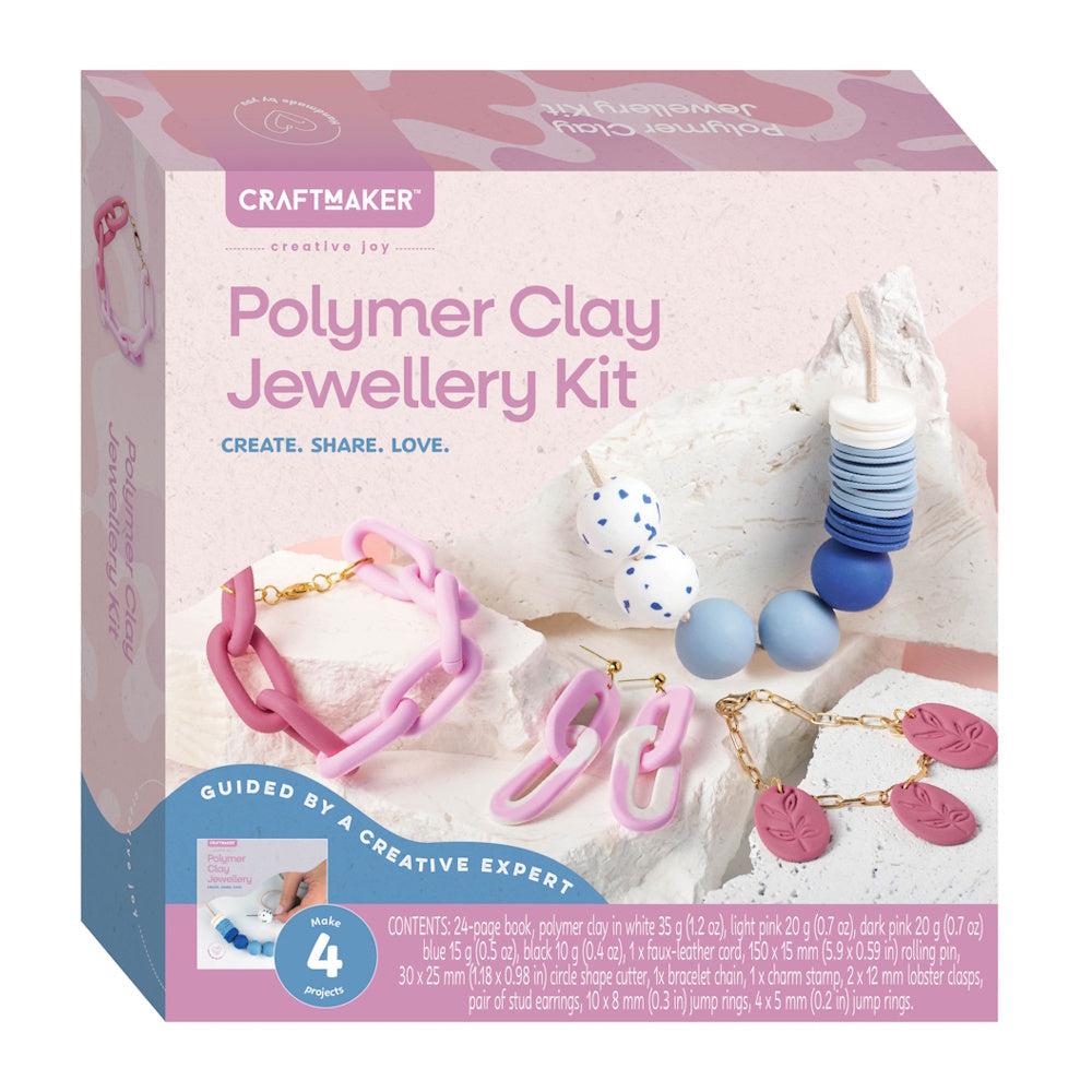 Craft Maker Polymer Clay Jewellery Kit (2025 Edition) – Happily - For ...