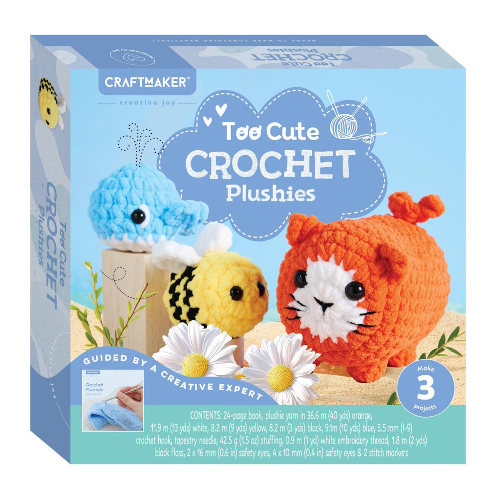 Craft Maker Deluxe Too Cute Crochet Plushies – Happily - For Happy Minds