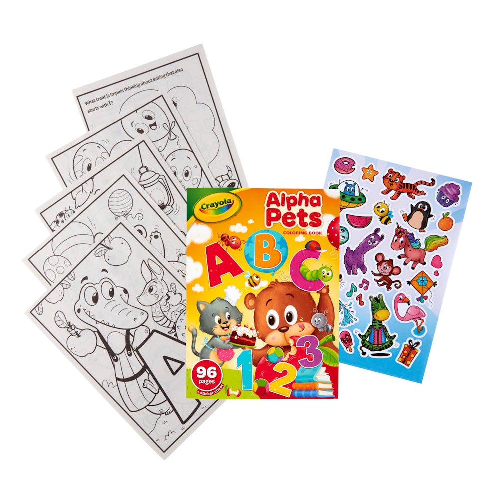 Crayola Alpha Pets Colouring Book 96 Pages – Happily - For Happy Minds
