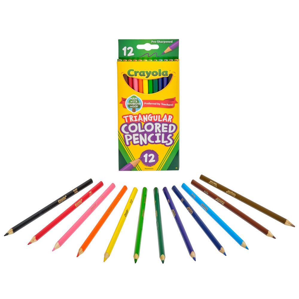 Crayola Triangular Coloured Pencils 12pk – Happily - For Happy Minds