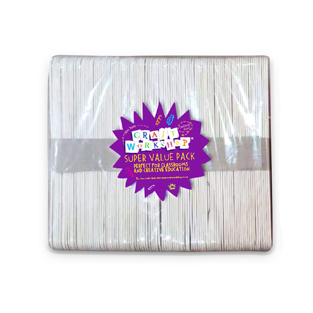 Plain Jumbo Popsicle Sticks 500pk – Happily - For Happy Minds