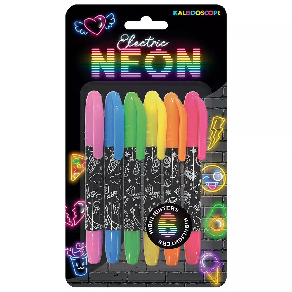 Kaleidoscope 6pc Electric Neon Markers – Happily - For Happy Minds